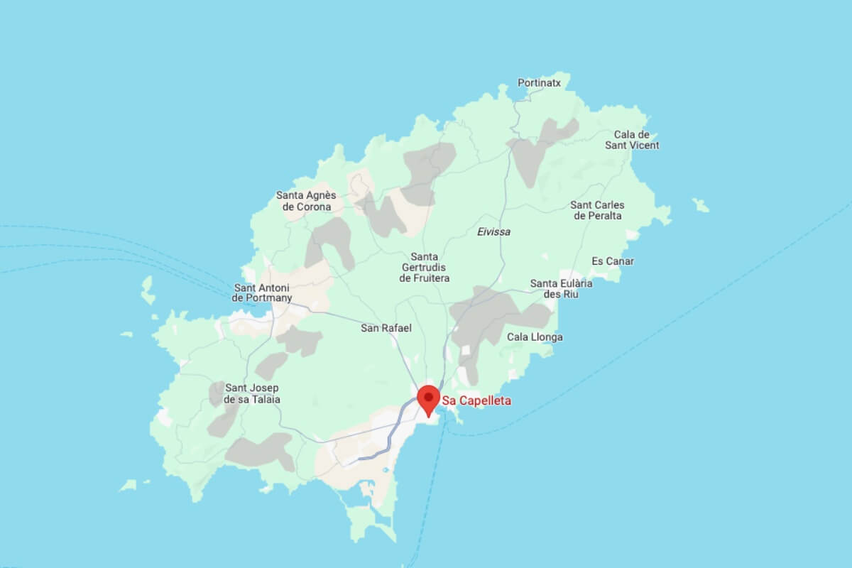 Ibiza Location On World Map Ibiza Island In The Balearic (Iberian Sea)